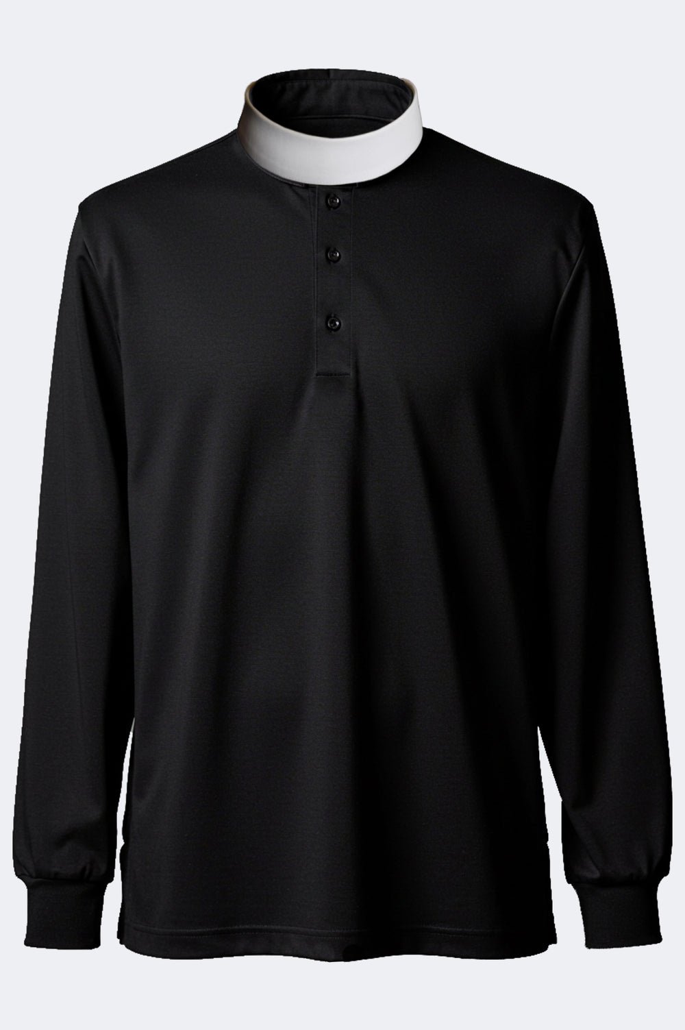 Long Sleeved Clerical Polo Shirt - Dual Collar - Hammond & Harper of London