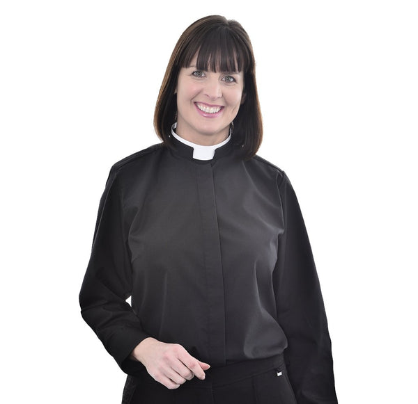 Womens Tonsure Clerical Shirt - Hammond and Harper - 10 / Black ...