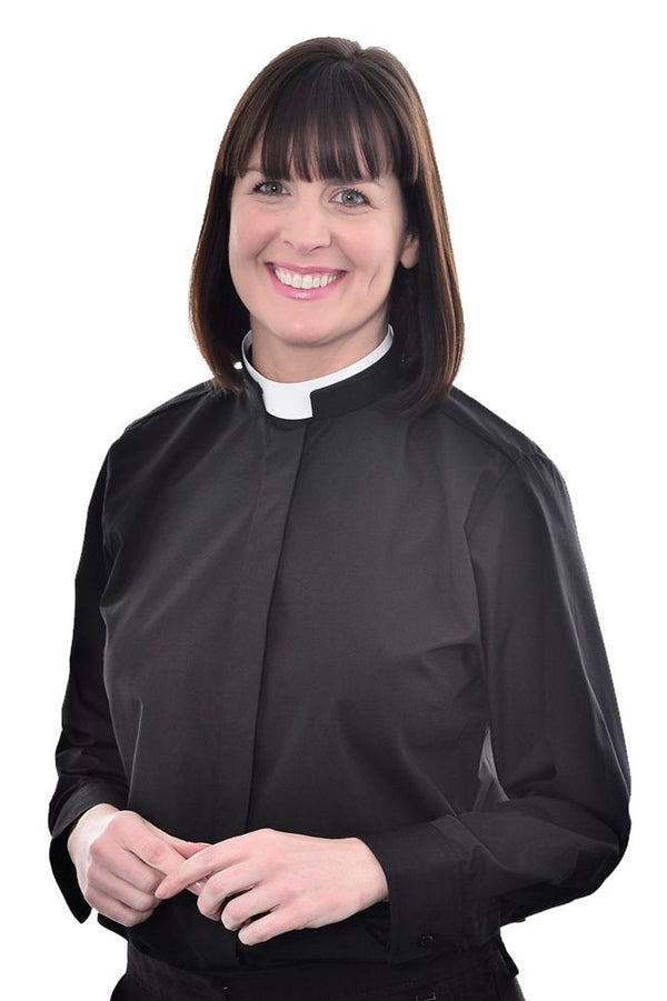 Womens Tonsure Clerical Shirt - Hammond and Harper - 10 / Black ...